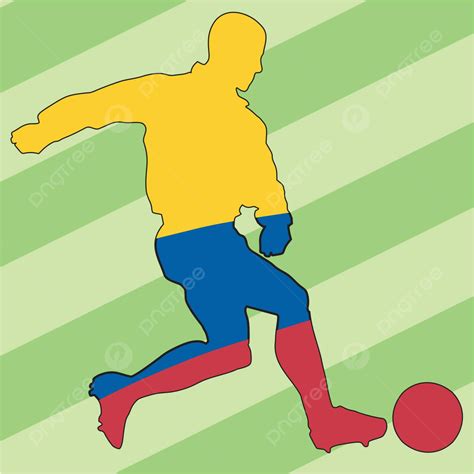 Soccer Series Icon In National Colours Football Kick Cartoon Vector