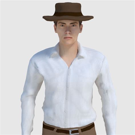 Game Ready Character Rigged Man Model 3D 5 C4d Dae Fbx Blend