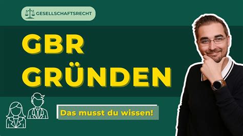 Gründung einer GbR in wenigen Schritten YouTube