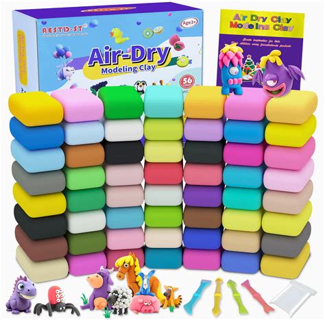 Amazon Poen 180 Pcs Air Dry Clay Kit 36 Colors Ultra Light