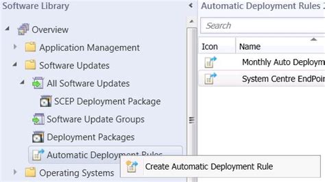 Create A SCCM Automatic Deployment Rule