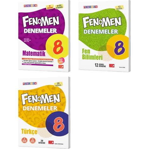 Fenomen Yayıncılık LGS 8 Sınıf Fenomen Denemeler 3lü Set Kitabı