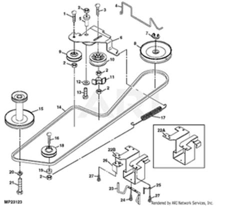 John Deere Lt133 Mower Deck Diagram