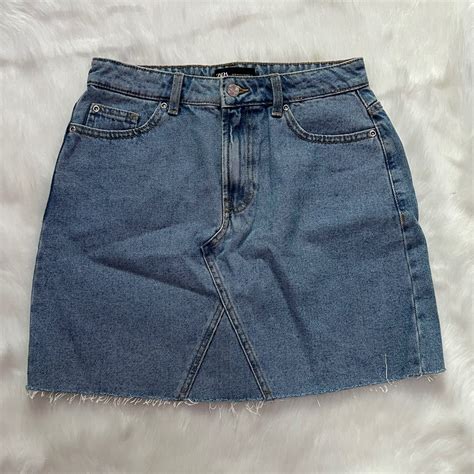 Zara Denim Skirt On Carousell