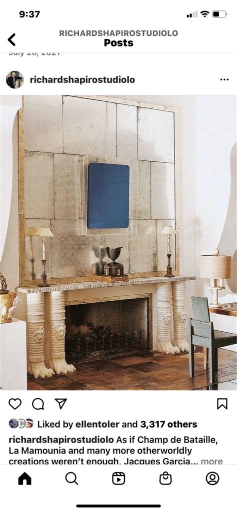 Pin By Joan Cottingham On My House Goals Mirrored Wall Antique