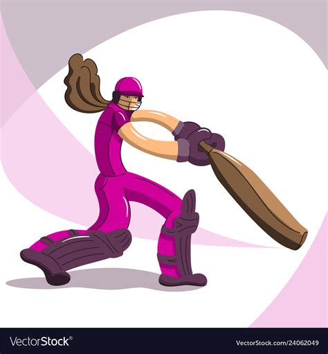 Cricket Women Royalty Free Vector Image VectorStock