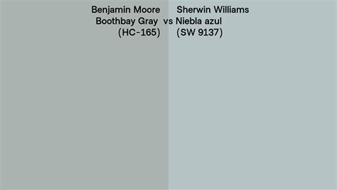 Benjamin Moore Boothbay Gray HC 165 Vs Sherwin Williams Niebla Azul