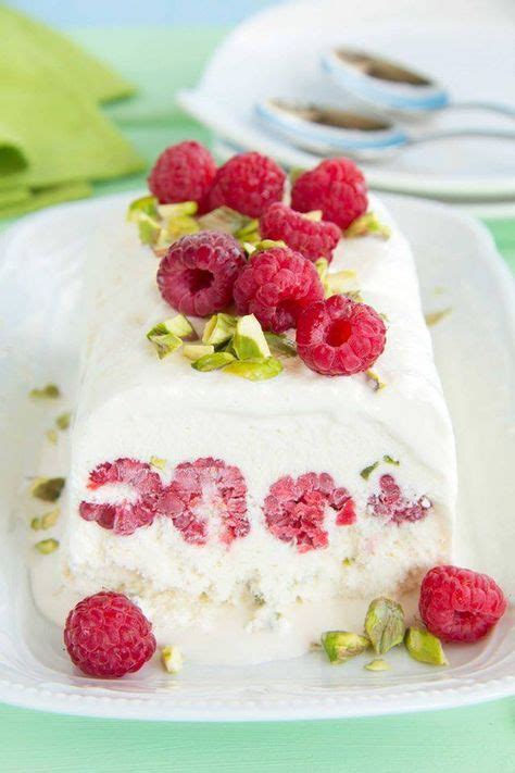 Glace Au Yaourt Framboises Pistaches Ou Semifreddo Recette En 2019