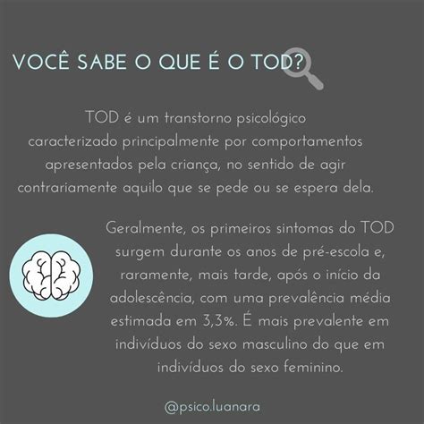 Transtorno Opositivo Desafiador Tod Enepsi Espa O De Neuropsicologia