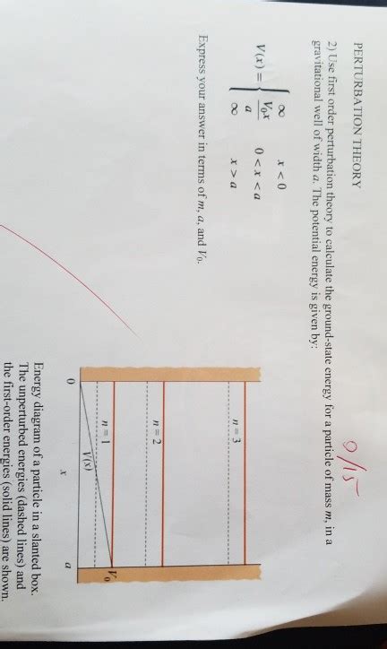 solved use first order perturbation theory to calculate the