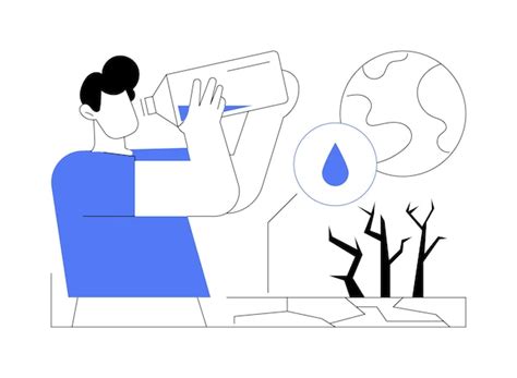 Falta De Ilustraci N De Vector De Concepto Abstracto De Agua Potable