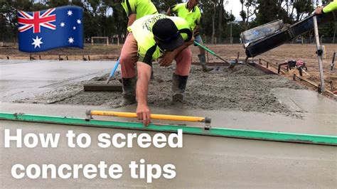 How To Screed Concrete Tips YouTube