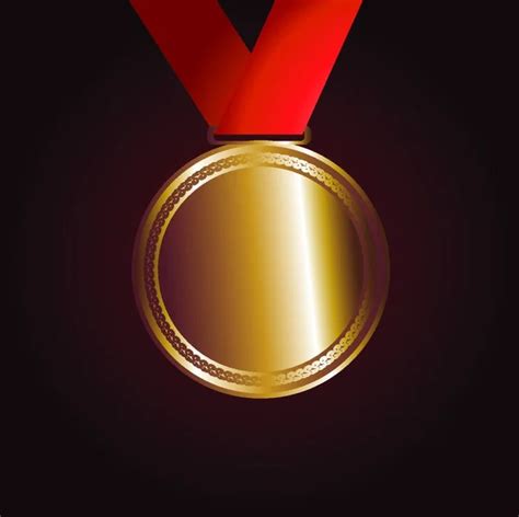 Red Ribbon Gold Medal Vector Art Stock Vector By YAY Images 621481752