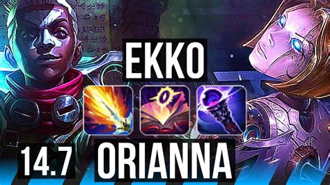 Ekko Vs Orianna Mid Legendary Quadra K Dmg Comeback
