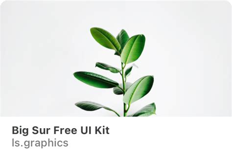 Free MacOS 11 Big Sur UI Kit