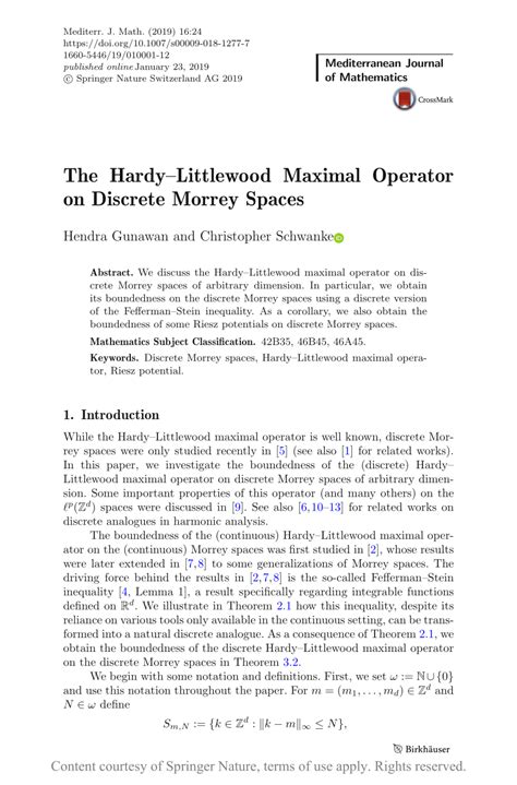 the hardy littlewood maximal operator on discrete morrey spaces request pdf