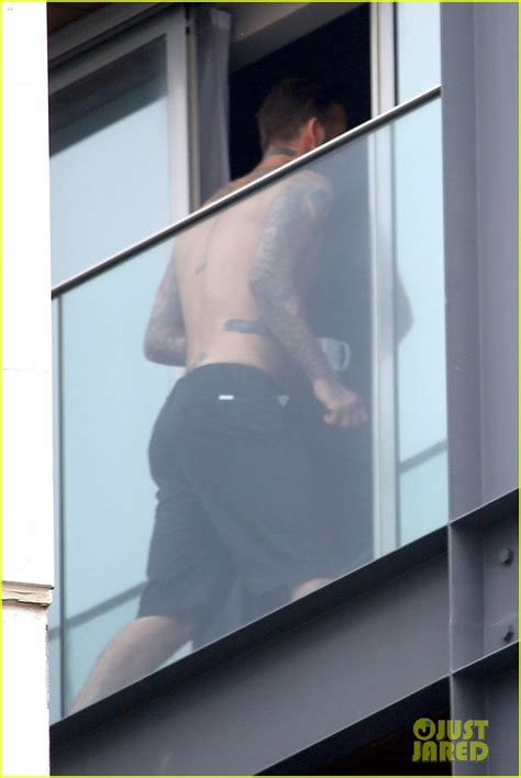 David Beckham Goes Shirtless On His Balcony In Rio Photo 3067310