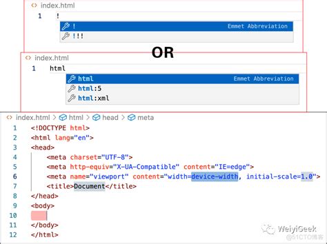 vscode使用技巧快速生成html模板 51cto博客 vscode快速生成html