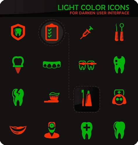 Dental Theme Flat Icons Stock Vector Missbobbit 40627665