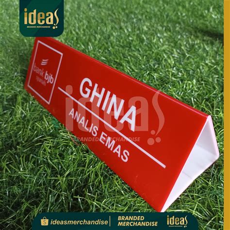 Jual Papan Nama Meja Akrilik Acrylik Sign Nama Meja Kantor