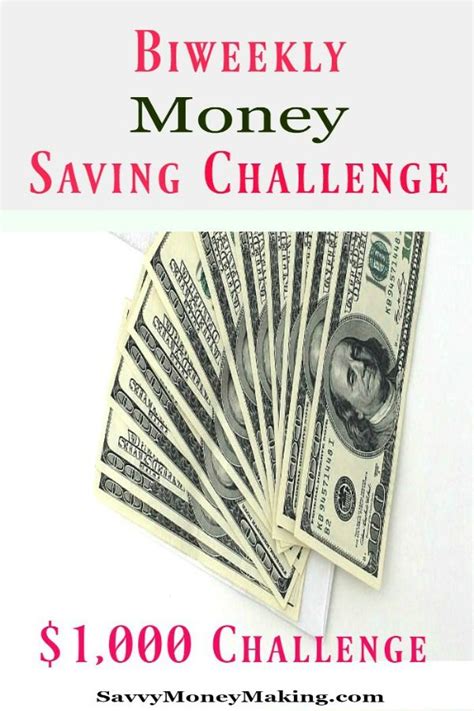 How To Save 1 000 With A Basic Biweekly Saving Money Challenge Savings