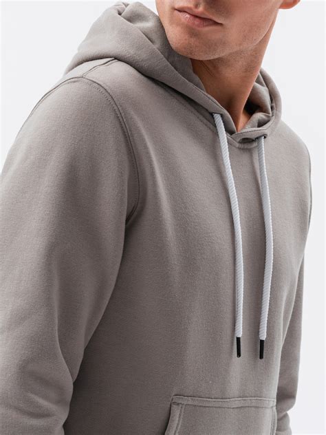 Bluza męska z kapturem BASIC ciepłoszara V18 B979 Sklep Ombre