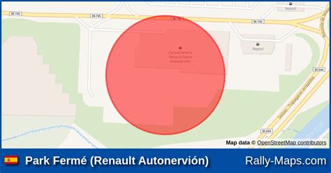 Mapa Harmonogram Profil Elewacji Park Fermé Renault Autonervión