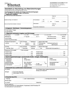 Ausf Llbar Online Rickenbach Zh Datenblatt Zur Beurteilung Von Netzr