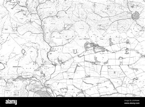 Map Of Northumberland Sheet 036 Ordnance Survey 1864 1867 Stock Photo