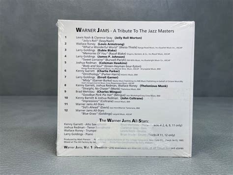 Warner Jams A Tribute To The Jazz Masters Cd Stamp Folio Ebay