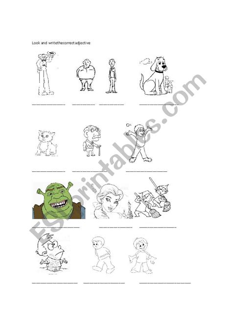 Adjectives Coloring Sheet
