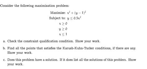 solved consider the following maximization problem