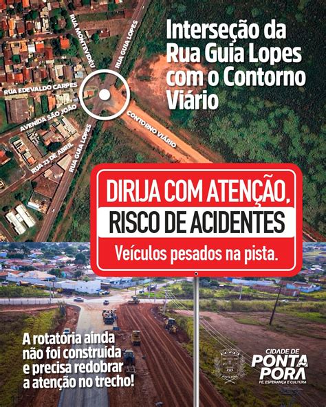 Em Ponta Porã cruzamento entre contorno viário e Rua Guia Lopes requer