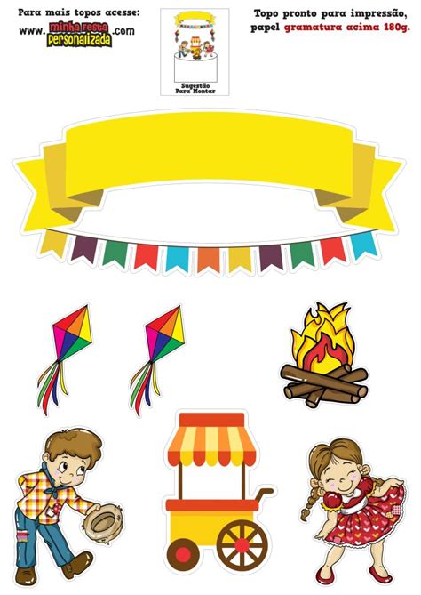 Topos De Bolo Festa Junina Modelo E