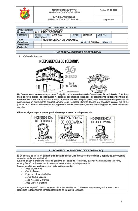 Historia De Colombia Icfes Image To U