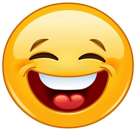Het Lachen Emoticon Vector Illustratie Illustration Of Helder