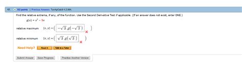 solved find the relative extrema if any of the function