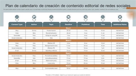 Las 10 Mejores Plantillas De Calendario De Contenido De Redes Sociales