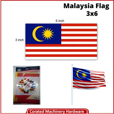 Saiz Standard Bendera Malaysia Sesuai Saiz