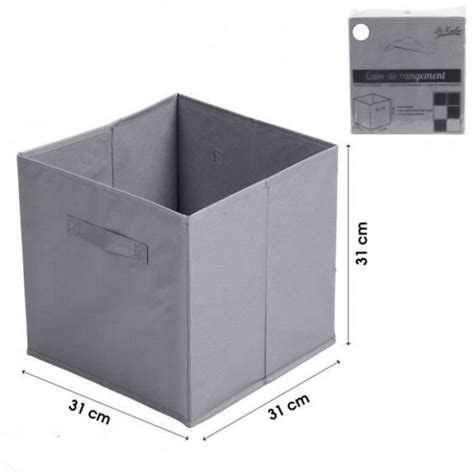 Cube intissé lot de 6 Boite de Rangement Pliable Gris Anthracite