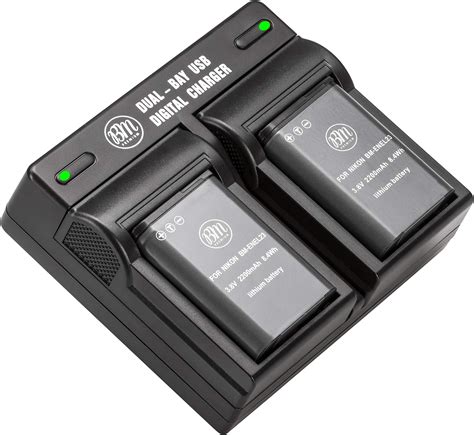 BM Premium Paquete de 2 baterías EN EL23 y cargador de batería dual