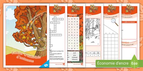 Cahier d activités de l automne l enseignant a fait