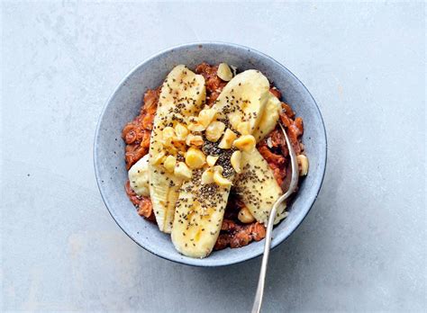 Choco Havermoutpap Met Banaan En Hazelnoot Recept Allerhande Albert