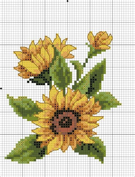 12 Free Cross Stitch Patterns With Sunflowers Artofit