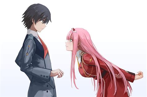 Zero Two X Hiro Darling In The Franxx Pink Hair Anime Couple Anime