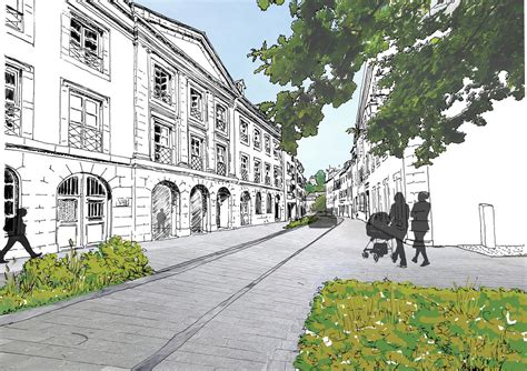 Oloron la rue Révol expérimentée en sens unique avant une réfection
