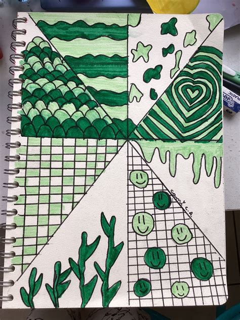 Dibujo Verde En 2022 Dibujos Lindos Sencillos Mini Arte En Lienzo