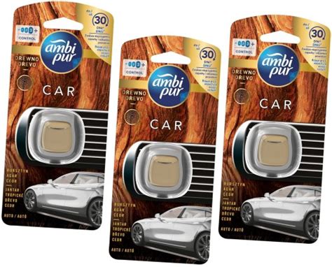 Ambi Pur Car odświeżacz powietrza zawieszka zapach do samochodu drewno