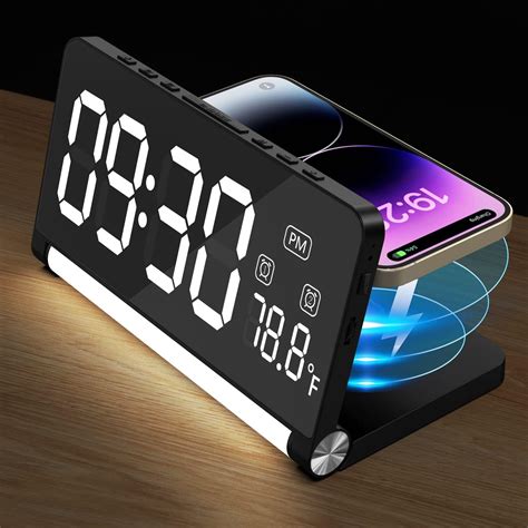 Amazon Digital Alarm Clock With Wireless Charging And Night Light