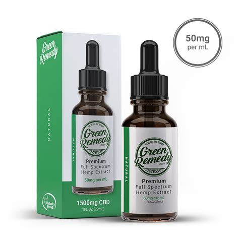 All Natural Full Spectrum CBD Oil 1500mg Green Remedy